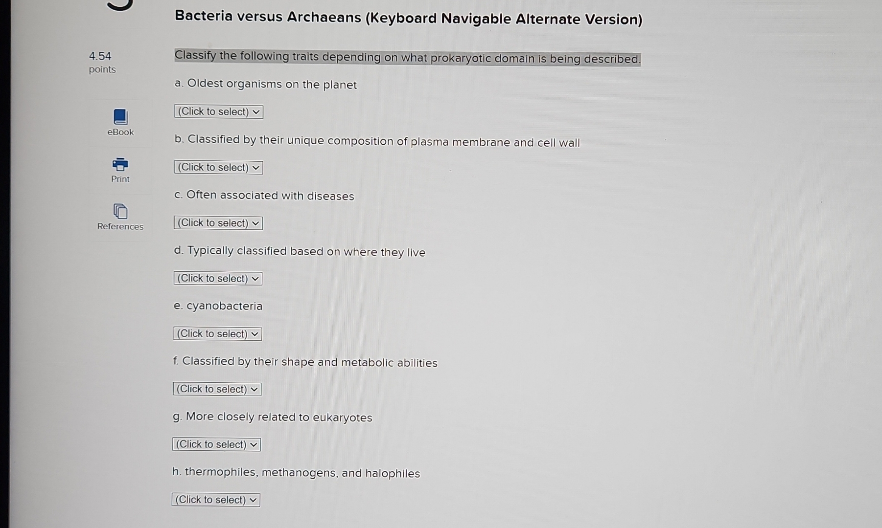 Solved Bacteria versus Archaeans (Keyboard Navigable | Chegg.com