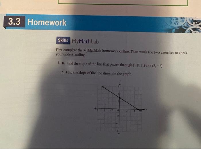 Solved 3.3 Homework Skills MyMathLab First complete the | Chegg.com