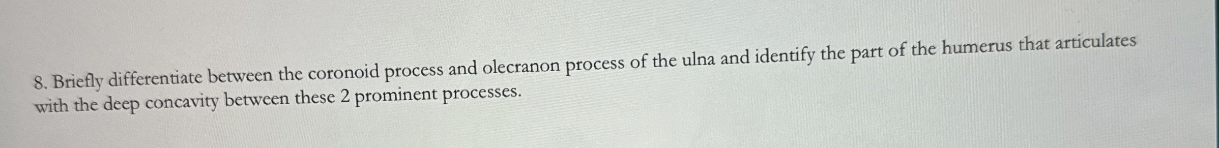 Solved Briefly differentiate between the coronoid process | Chegg.com