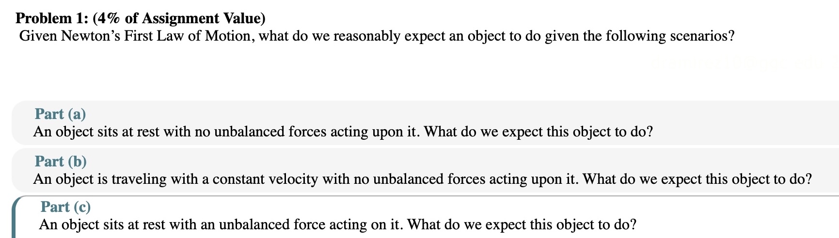 Solved Problem 1: ( 4% ﻿of Assignment Value)Given Newton's | Chegg.com