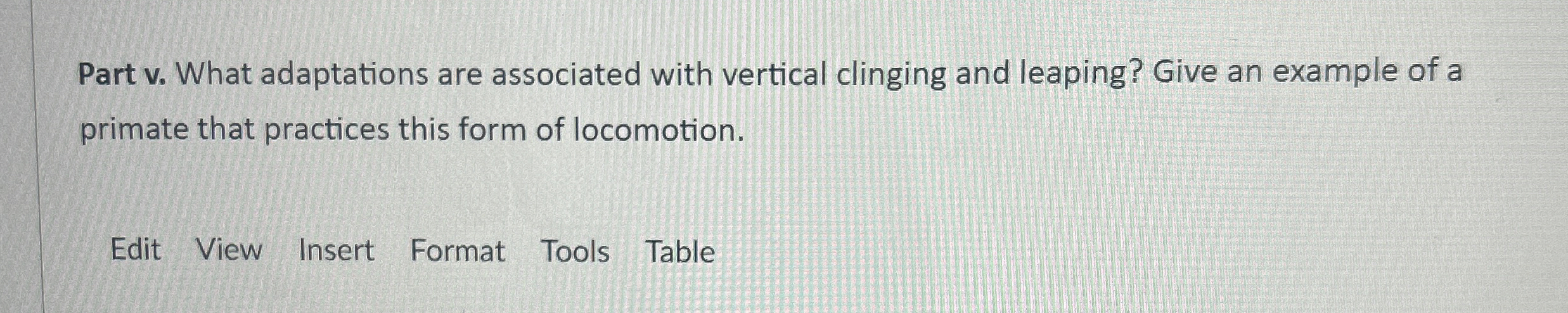 Solved Part v. ﻿What adaptations are associated with | Chegg.com