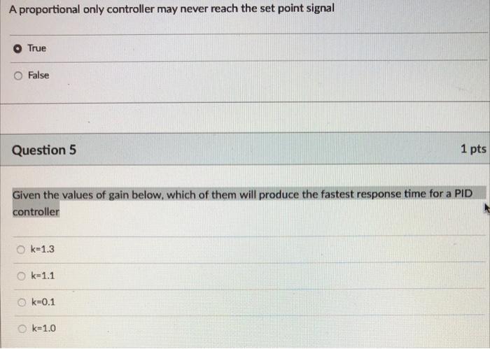 Solved A proportional only controller may never reach the | Chegg.com
