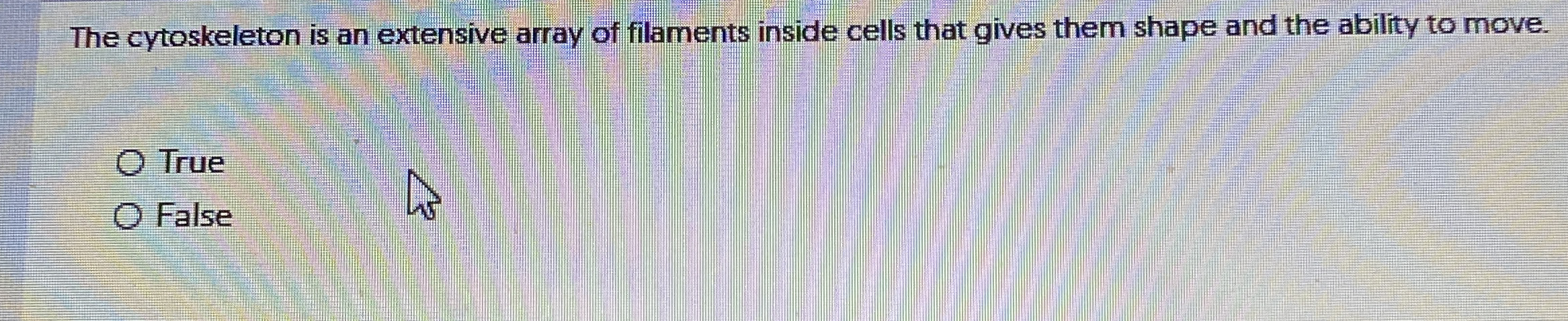 Solved The cytoskeleton is an extensive array of filaments | Chegg.com
