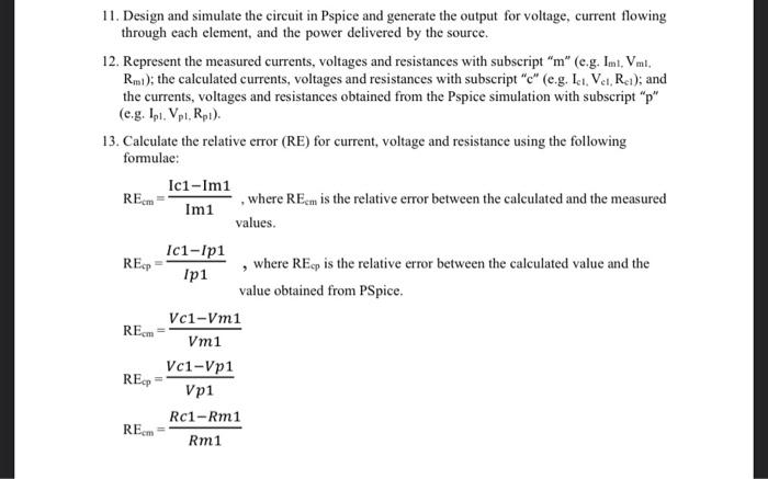 Solved 11. Design and simulate the circuit in Pspice and | Chegg.com