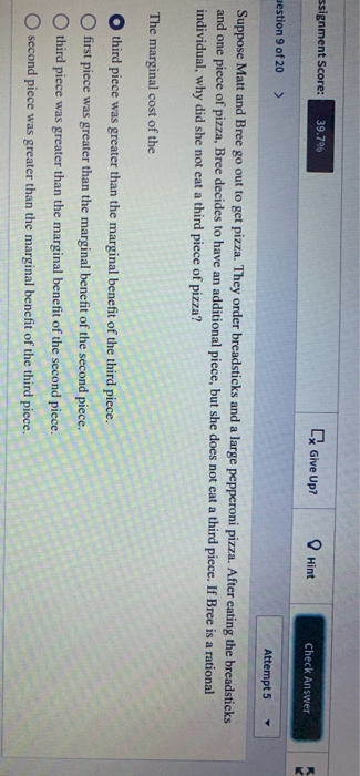 Solved ssignment Score: 39.796 Ex Give Up? Hint Check Answer | Chegg.com