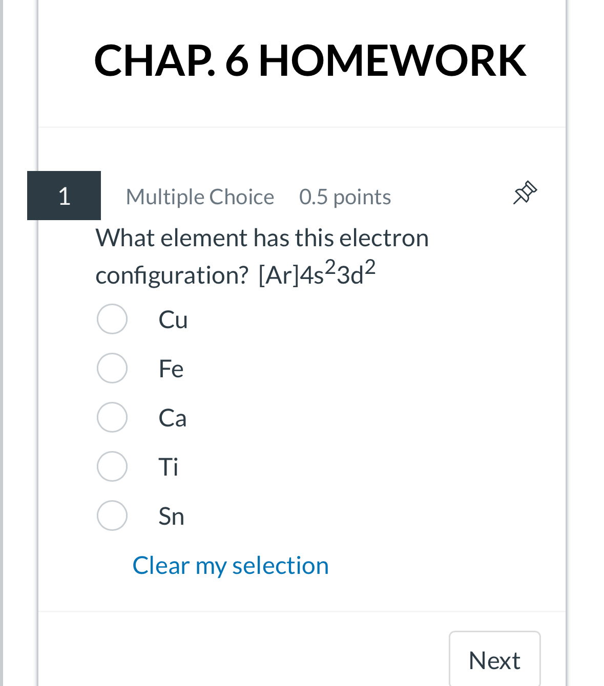 Solved CHAP. 6 ﻿HOMEWORKMultiple Choice0.5 ﻿pointsWhat | Chegg.com