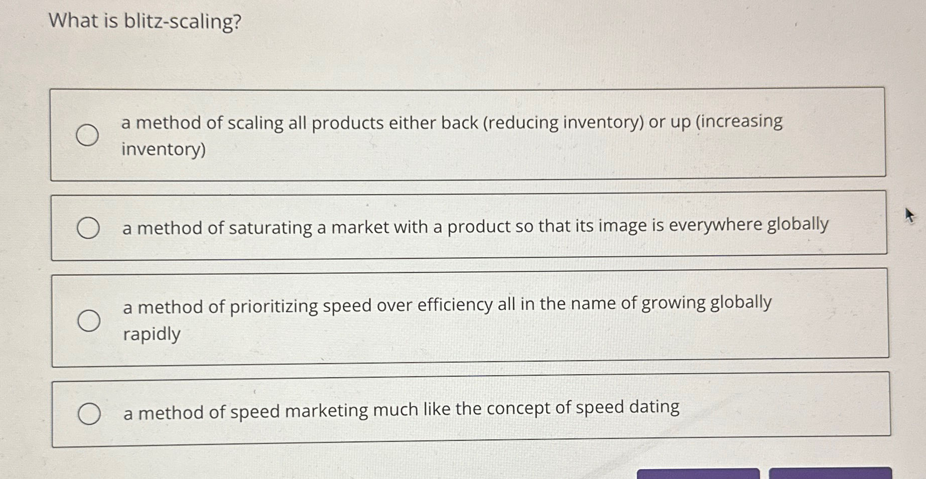 Solved What is blitz-scaling?a method of scaling all | Chegg.com