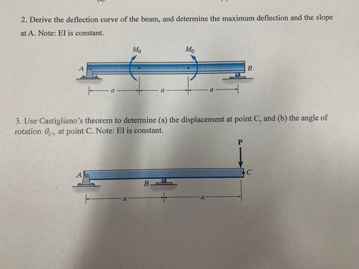 Determine The Maximum Deflection Of Beam Ei Is Constant - The Best Picture Of Beam