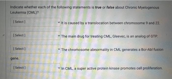 Solved Indicate whether each of the following statements is | Chegg.com