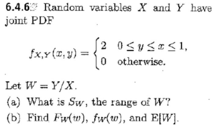 Solved 6.4.6 Random variables X and Y have joint PDF | Chegg.com