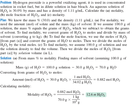 Solved: (Sample Problems 13.3 to 13.5)Calculate the molality, m ...