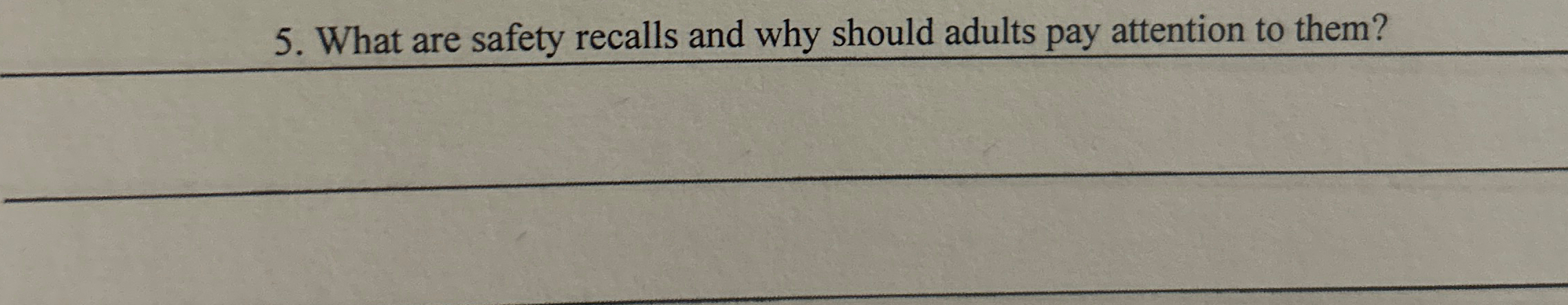 Solved What are safety recalls and why should adults pay | Chegg.com