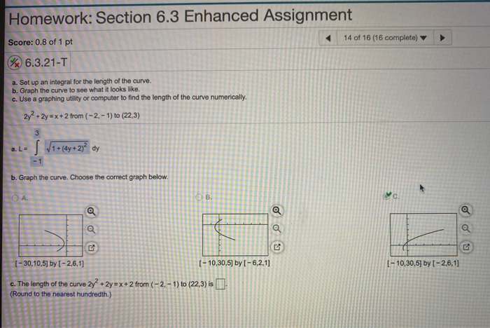 Solved Homework Section 6 3 Enhanced Assignment Score 0 8