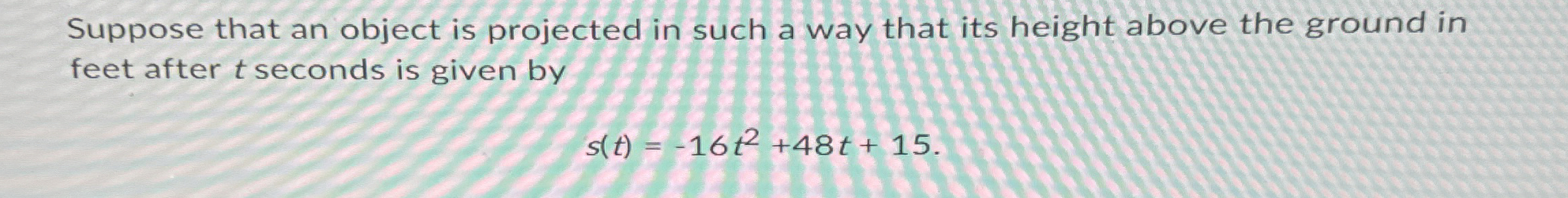 Solved Suppose that an object is projected in such a way | Chegg.com