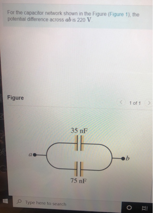 Solved For the capacitor network shown in the Figure (Figure | Chegg.com