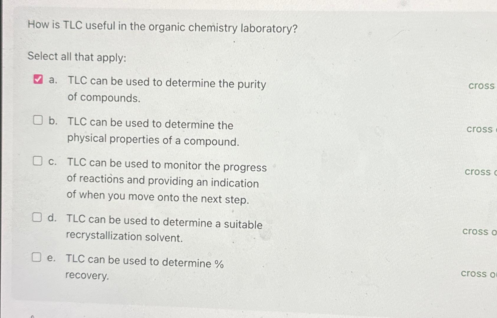 Solved How is TLC useful in the organic chemistry | Chegg.com