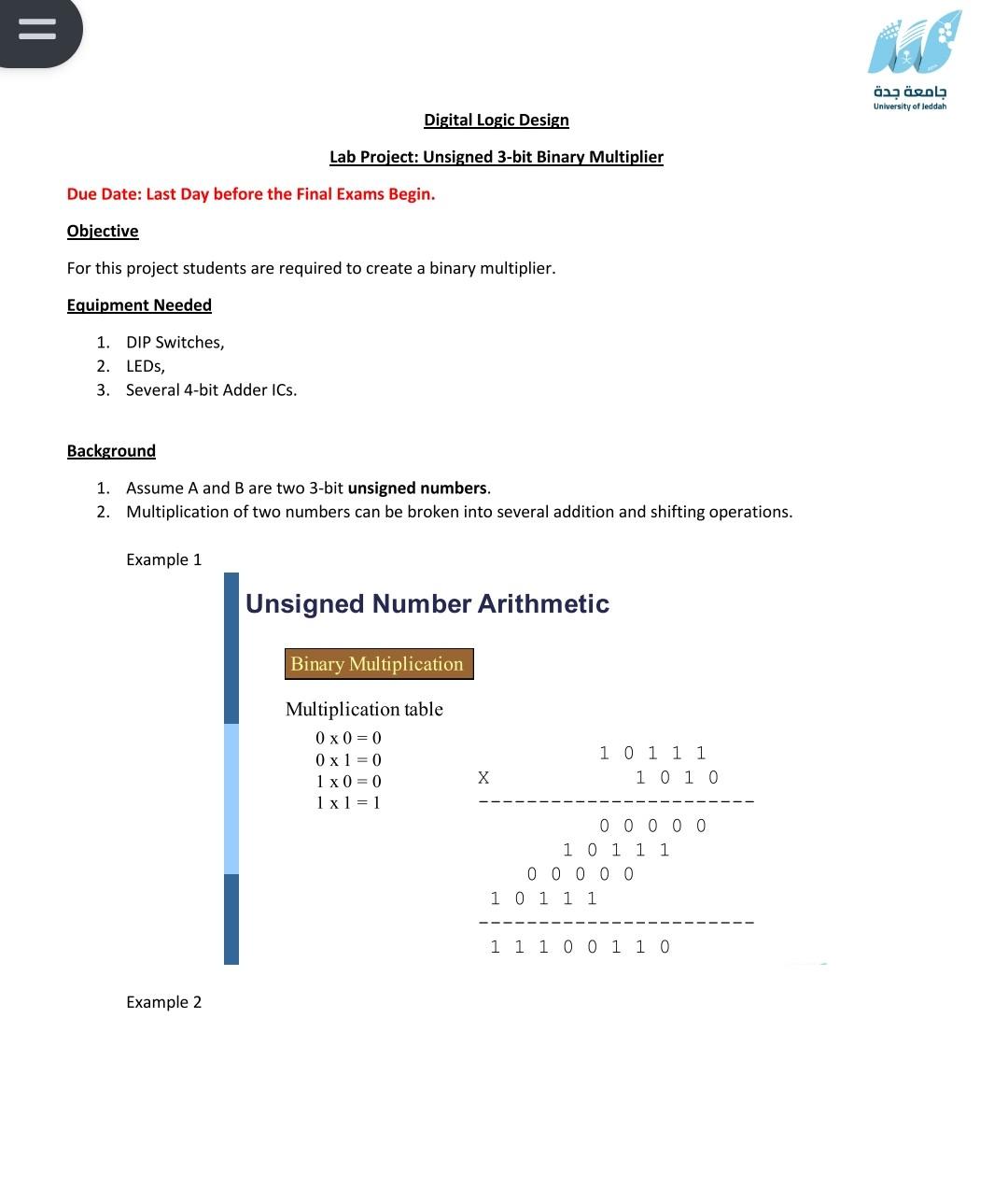 Solved Due Date: Last Day before the Final Exams Begin. | Chegg.com