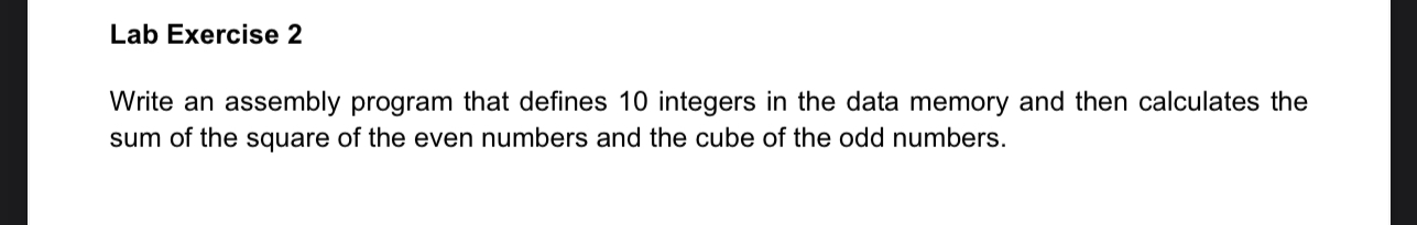 Solved Lab Exercise 2write An Assembly Program That Defines 