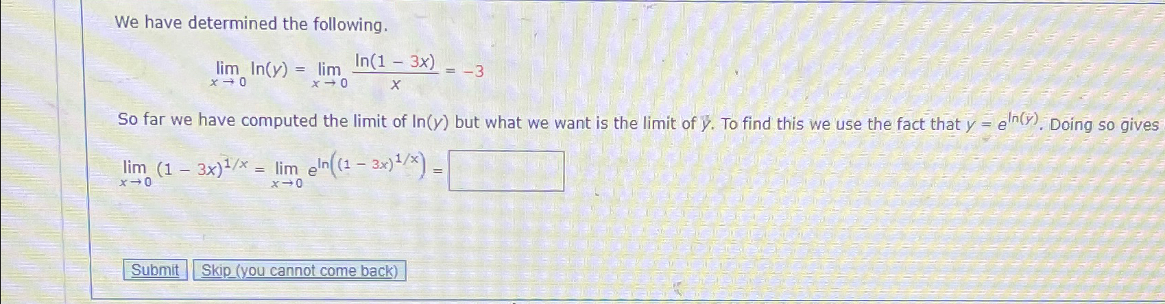 Solved We have determined the | Chegg.com