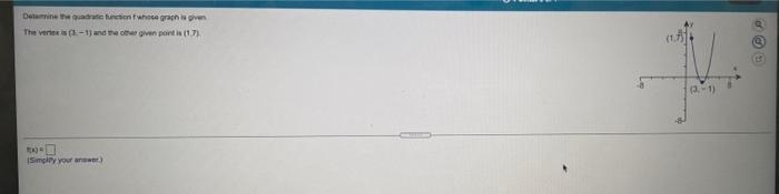 Solved Delmine the function whose graph The vereis-1) and | Chegg.com
