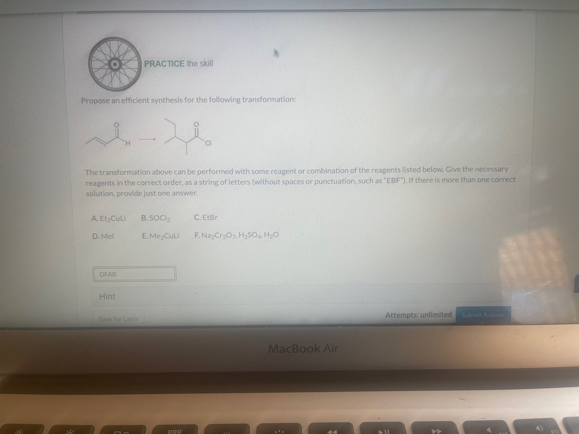 Solved RACTICE the skillPropose an efficient synthesis for | Chegg.com