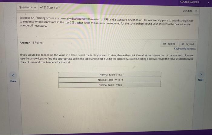 Solved Suppose SAT Writing scores are normally distributed | Chegg.com
