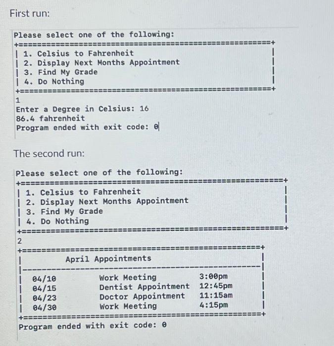 Solved Use "if" statement or use "switch" statement to write | Chegg.com