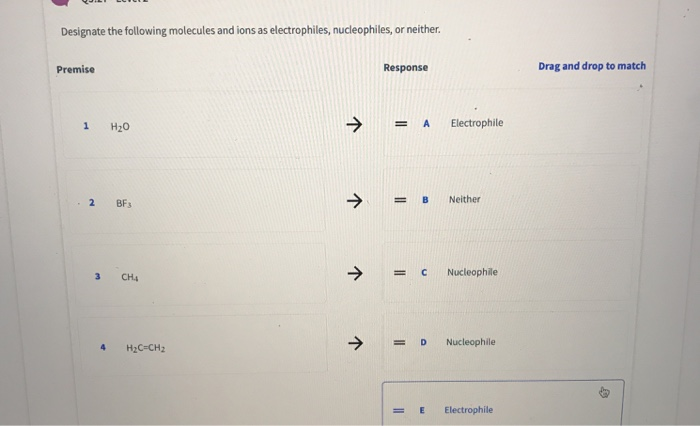 Solved Designate the following molecules and ions as | Chegg.com