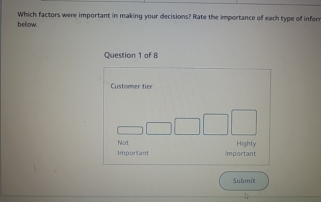 Solved Which factors were important in making your | Chegg.com