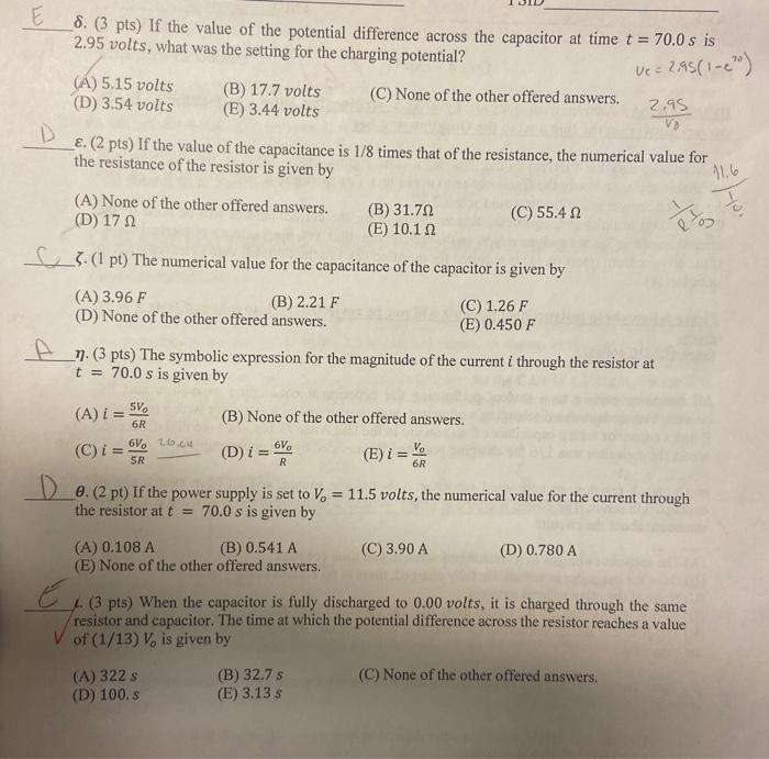 Solved All questions pertain to a student performing the | Chegg.com