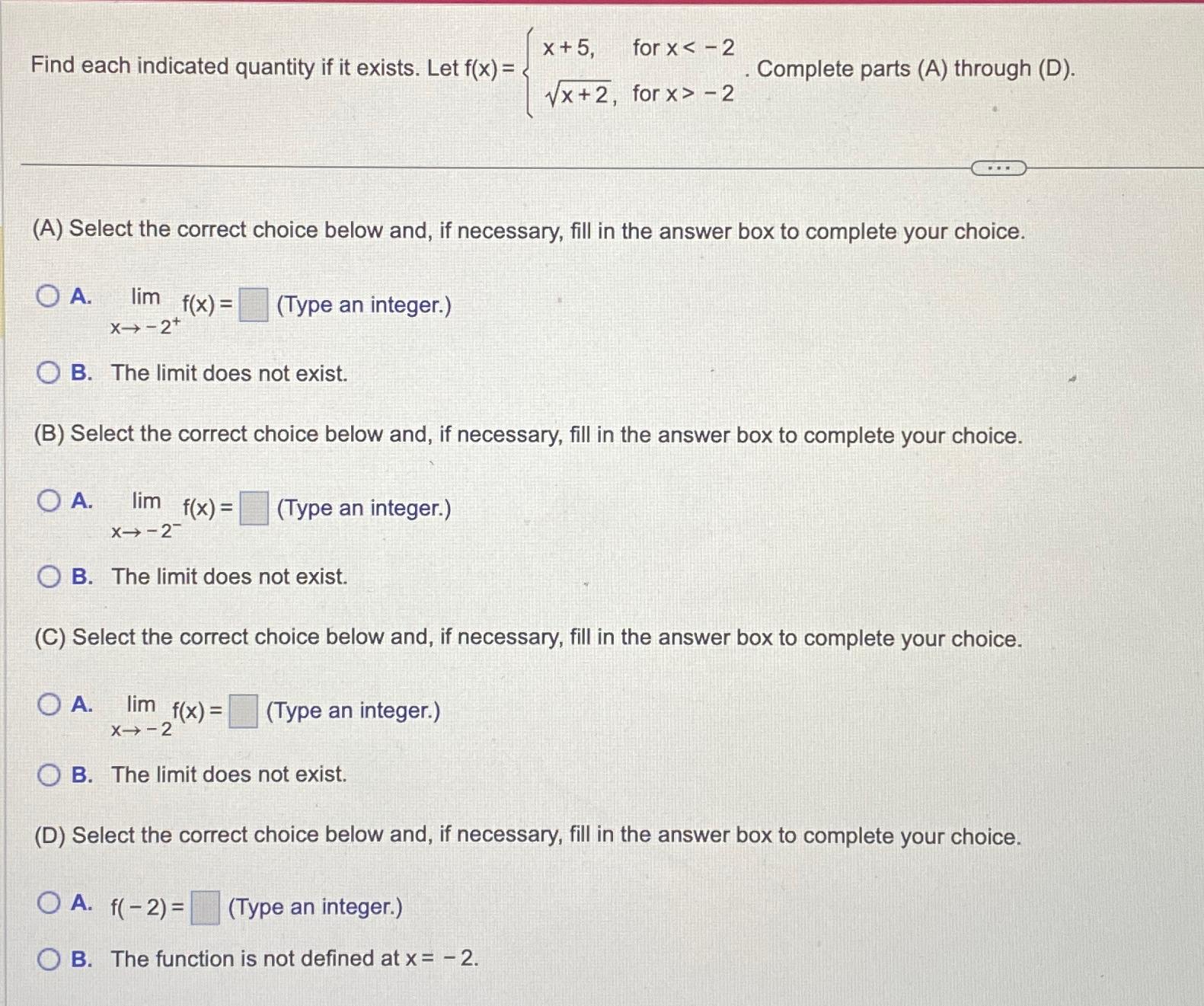 Solved Find each indicated quantity if it exists. Let | Chegg.com