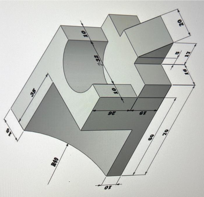 Solved make this figure on solidworks 2022 in mmgs as your | Chegg.com