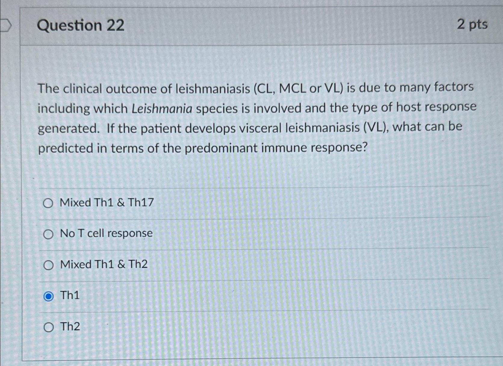 Solved Question 222 ﻿ptsThe clinical outcome of | Chegg.com