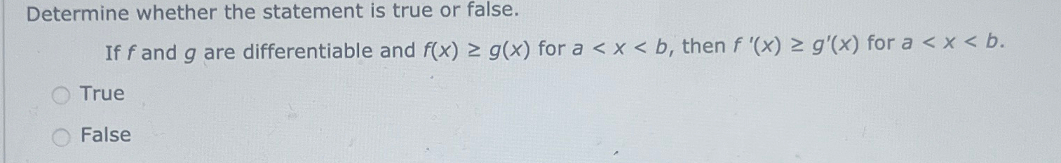 Solved Determine whether the statement is true or false.If f | Chegg.com