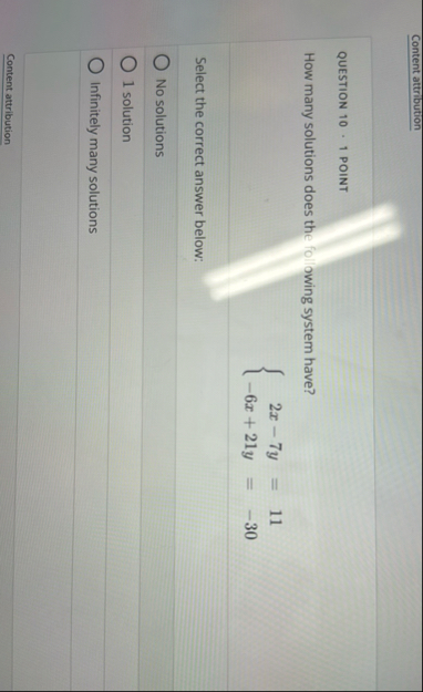 Solved Content attributionQUESTION 10*1 ﻿POINTHow many | Chegg.com