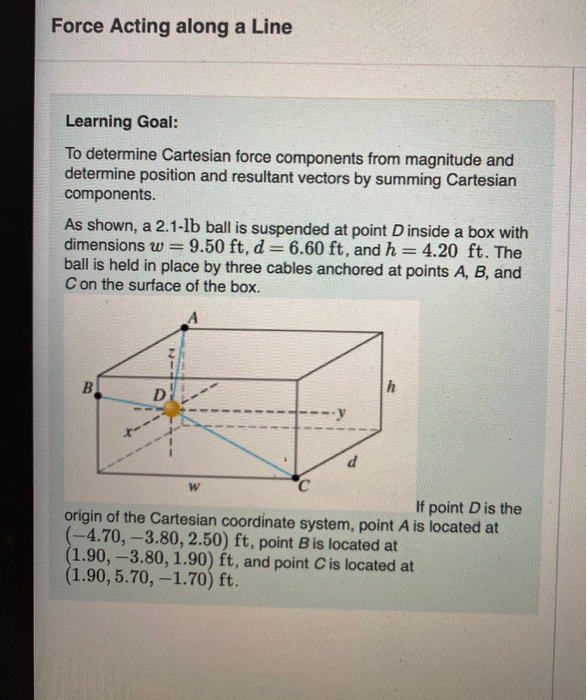 Solved Force Acting along a Line Learning Goal: To determine | Chegg.com