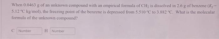 Solved When 0.0463 g of an unknown compound with an | Chegg.com