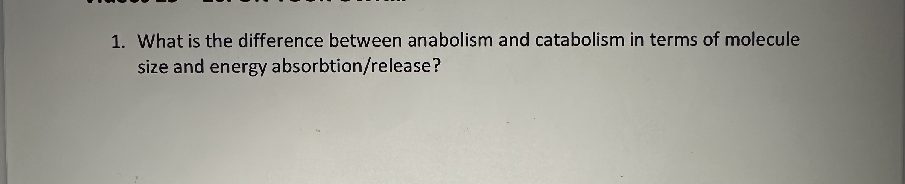 Solved What is the difference between anabolism and | Chegg.com