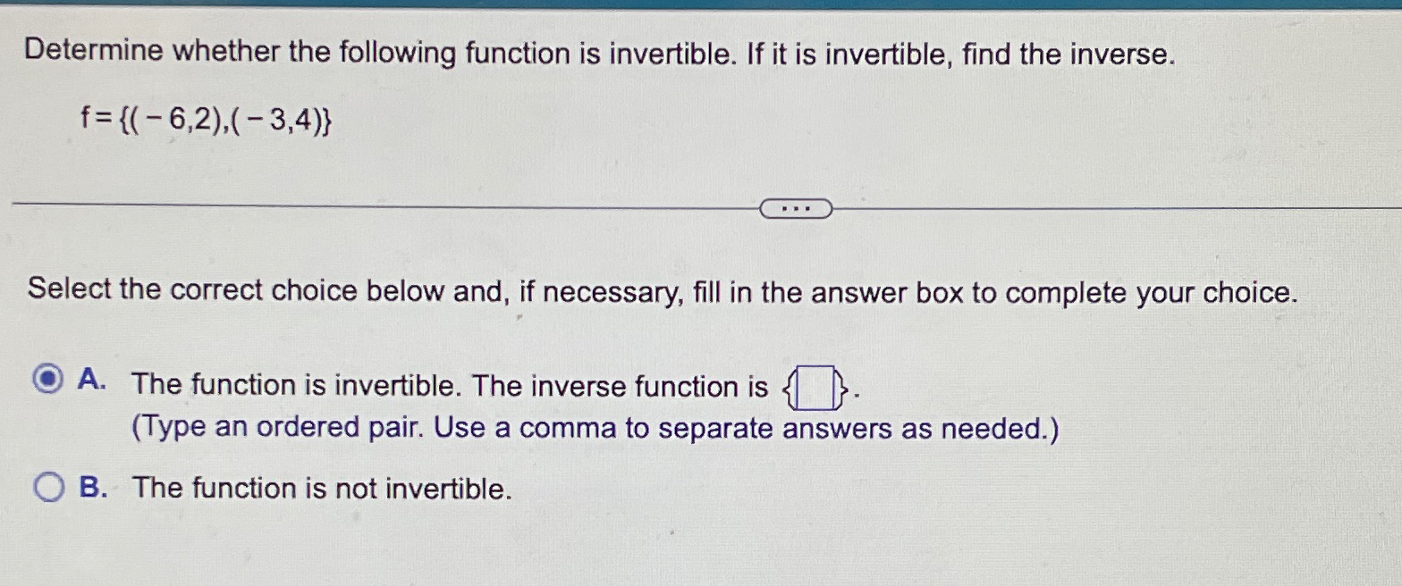 Solved Determine whether the following function is | Chegg.com
