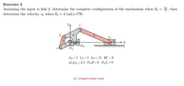 Solved Exercise 2Assuming the input is link 2, ﻿determine | Chegg.com