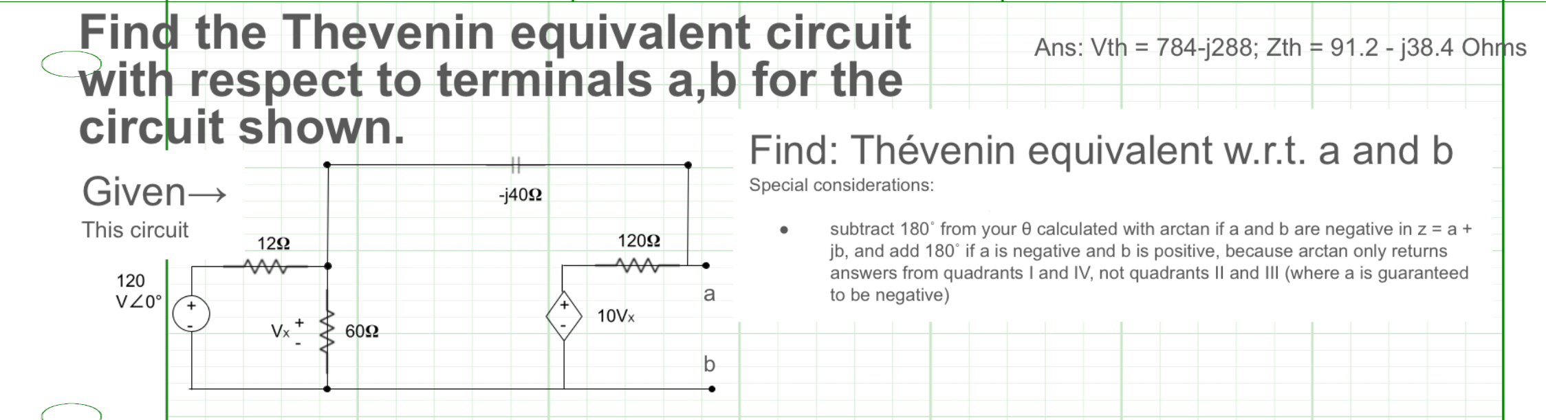 Solved Find the Thevenin equivalent circuit with respect to | Chegg.com