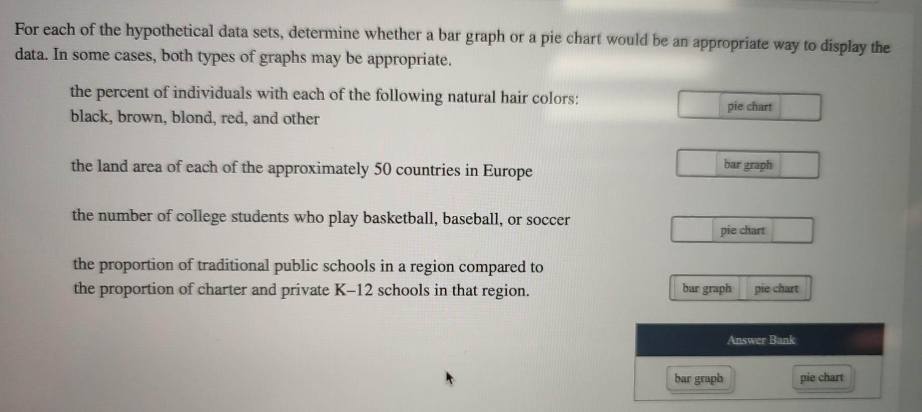 Solved For each of the hypothetical data sets, determine | Chegg.com