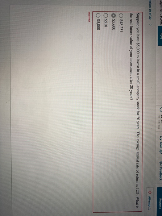 Solved signment score! 4U Feedback LX Give Up? HR HINSEC | Chegg.com
