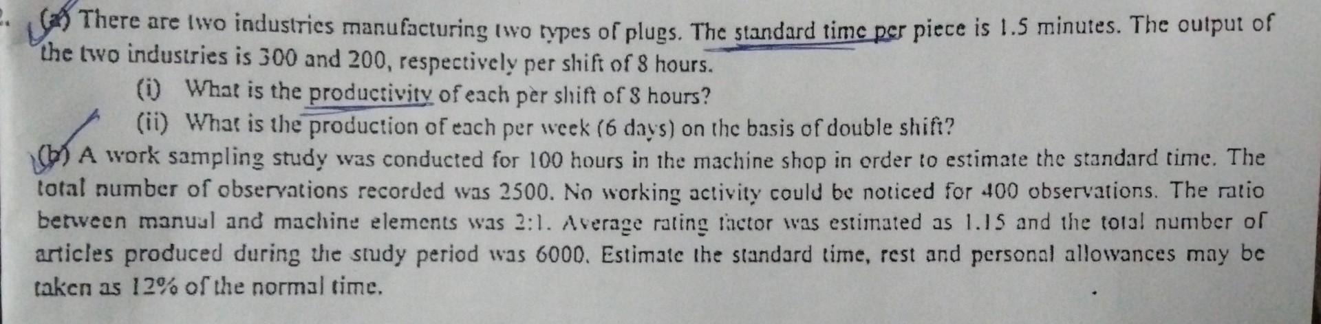 Solved (3) There are two industrics manufacturing two types | Chegg.com