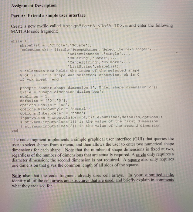 Solved Background MATLAB was originally intended to be an | Chegg.com