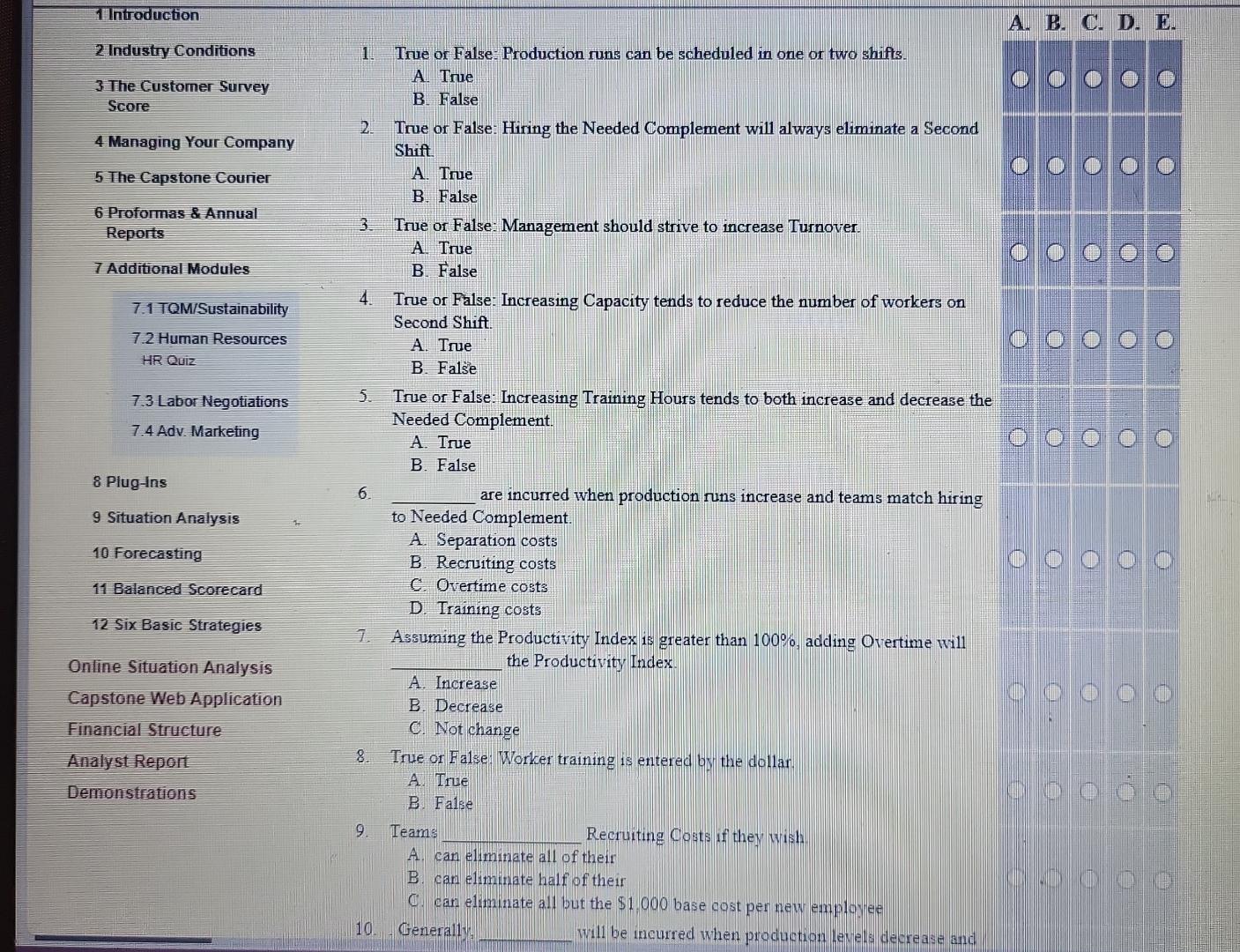 Solved 1 ﻿Introduction2 ﻿Industry Conditions3 ﻿The Customer | Chegg.com