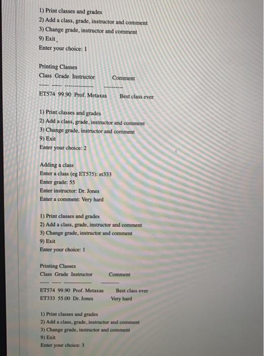 Solved QUESTION 1 ET574 Take Home #1 You are to create a | Chegg.com