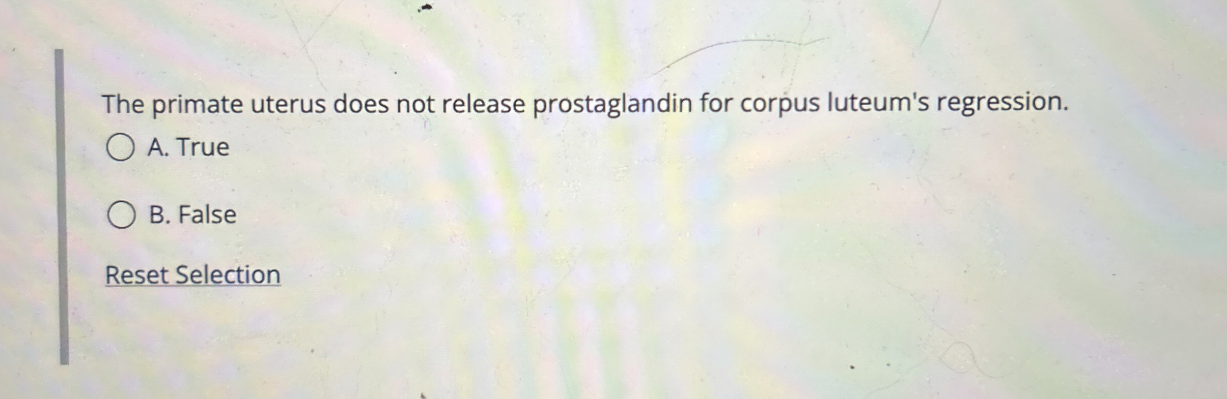 Solved The primate uterus does not release prostaglandin for | Chegg.com