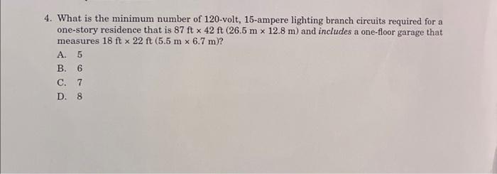 Solved 4. What is the minimum number of 120 -volt, 15 | Chegg.com