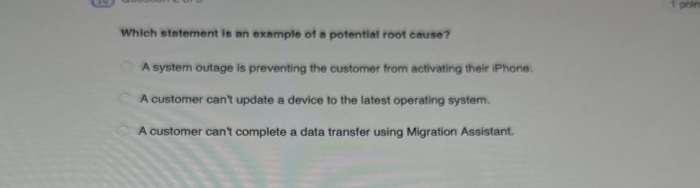 Solved Which statement is an example of a potential root | Chegg.com